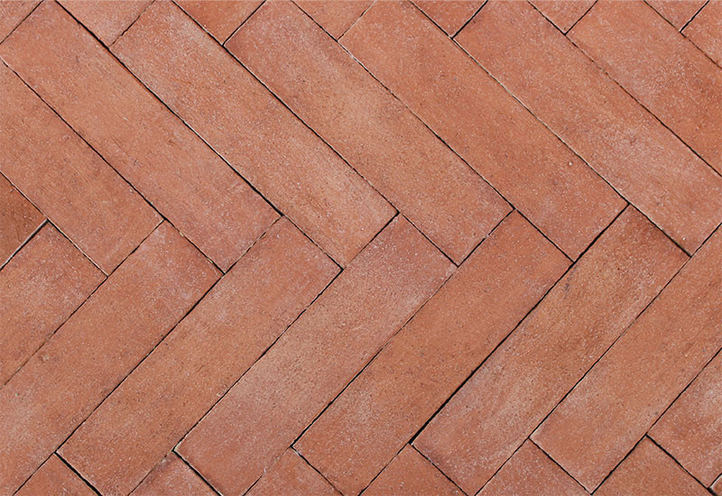 Terres Cuites Patinées Main - Carrelage Rectangle - Teinte rouge